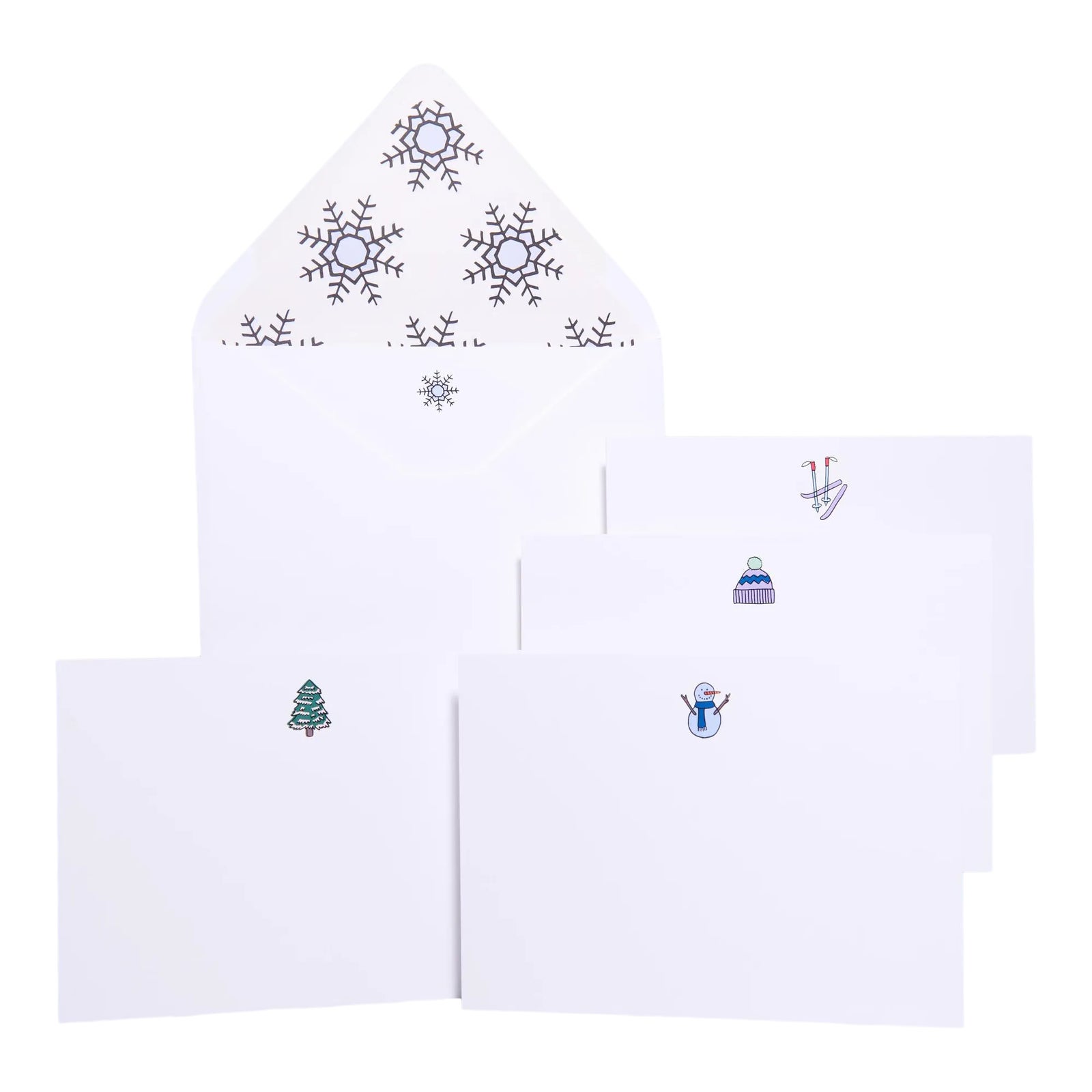 Frosty Winter Notecards - Set of 10 | Chairish