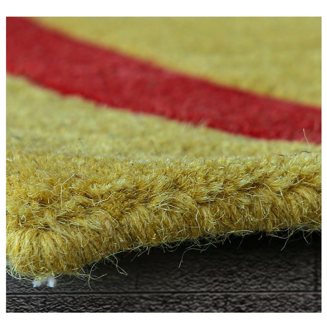 Abstract Handmade Hand Tufted Rug | Chairish