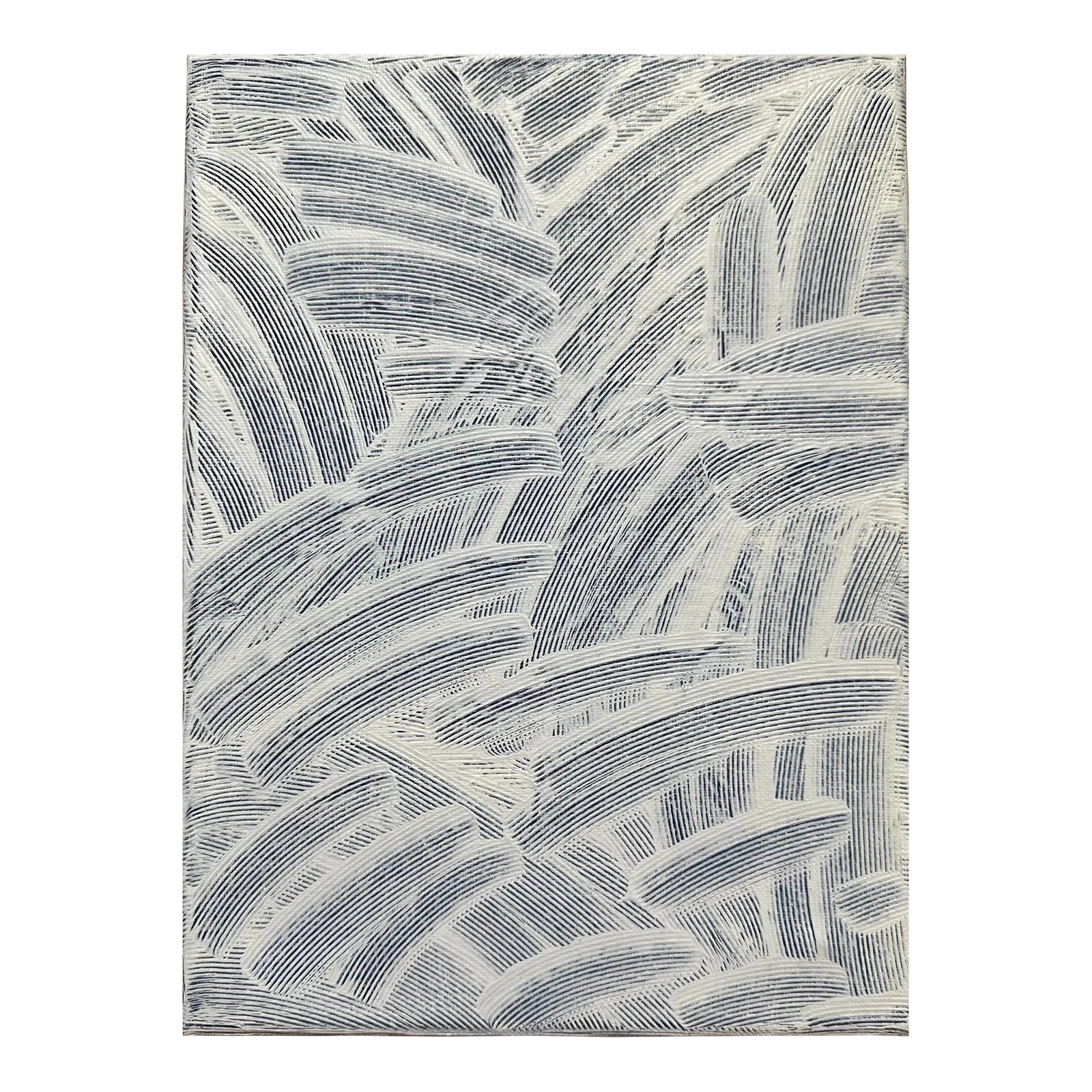 Erin Simon Original Abstract Painting “Current” (In Blue and White ...