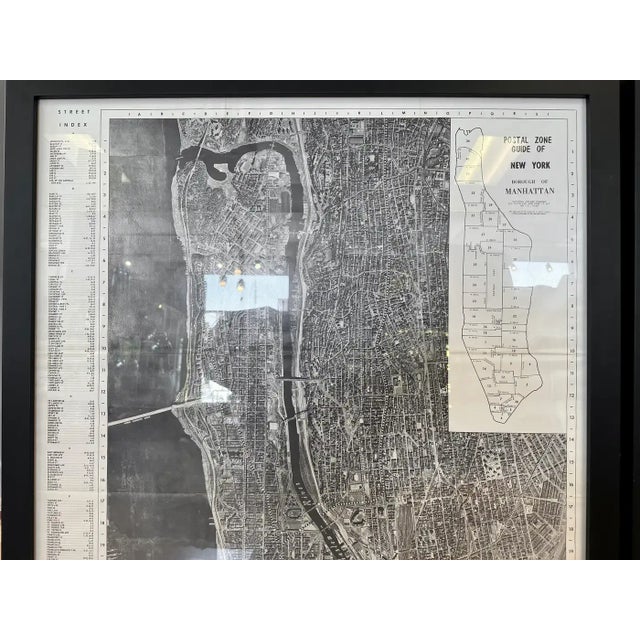 Pair of Monumental National Air Map Company Manhattan Aerial Photo Maps ...