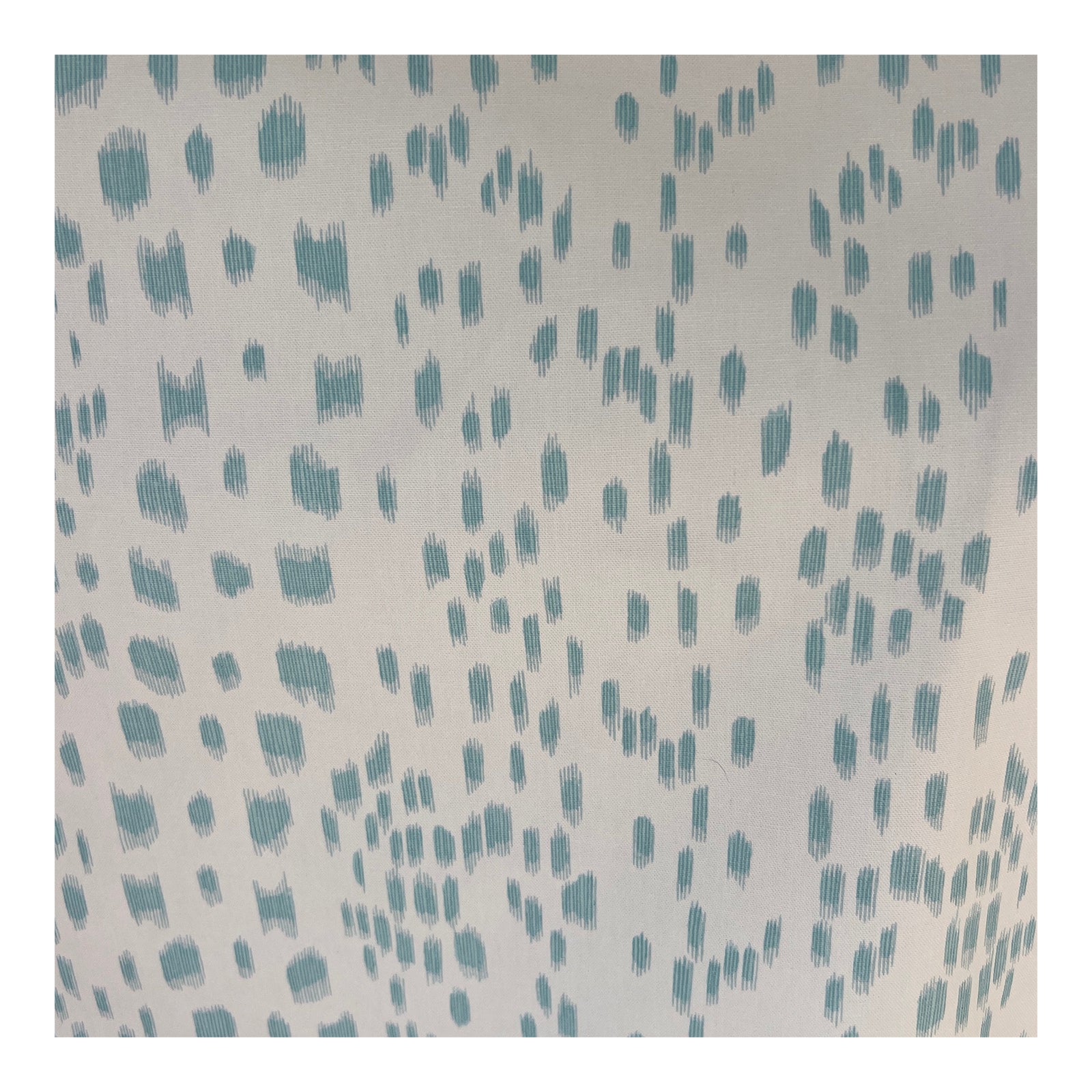 Brunschwig & Fils Pool Light Turquoise on White Cotton Fabric- 4 Yards ...