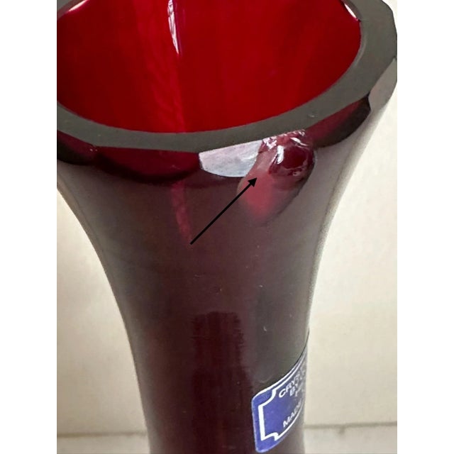 Vintage 1960s Crystal Legends by Godinger Crystal Ruby Red Cut to Clear ...