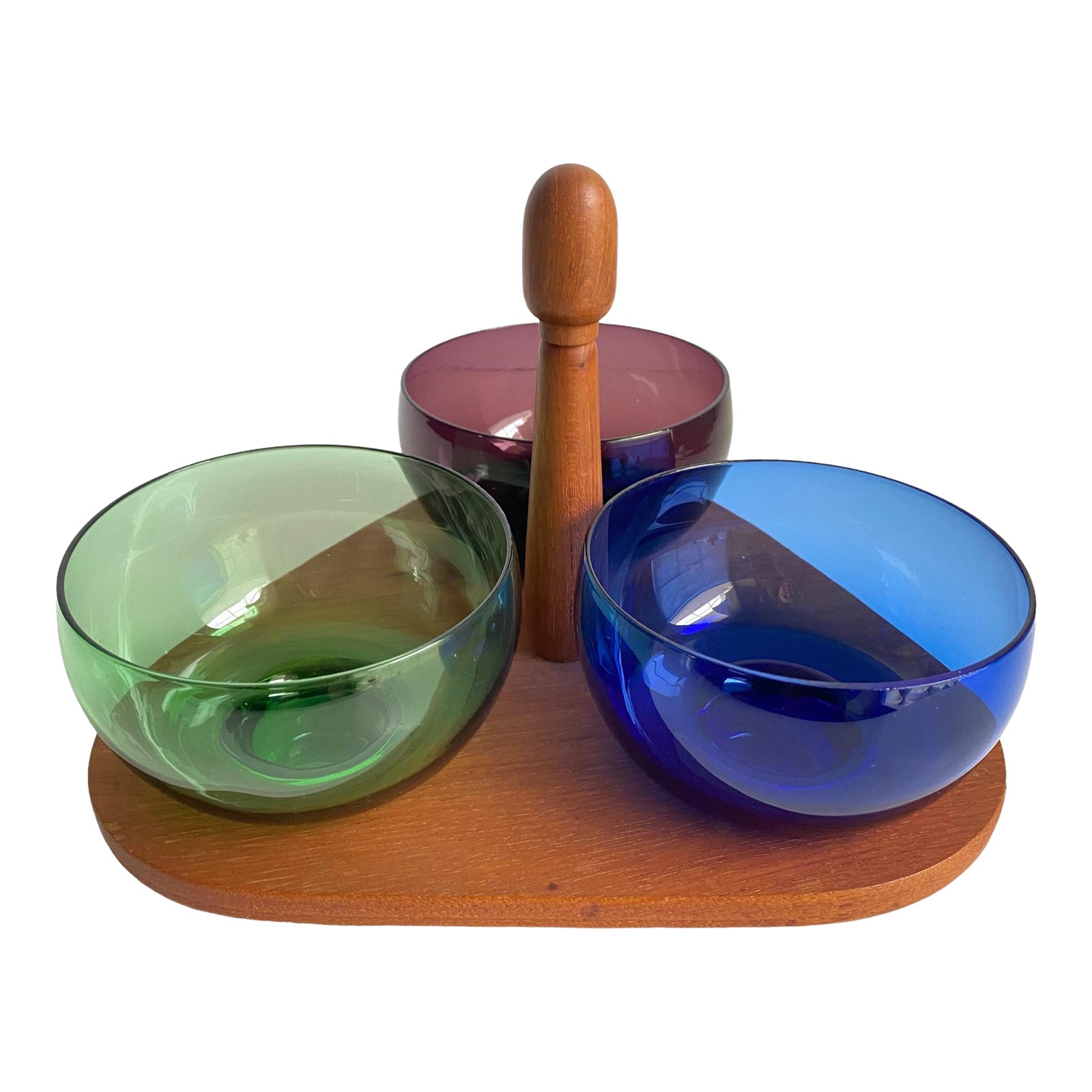 Mid Century Danish Modern Condiment Tray Nut Candy Dish Teak ...