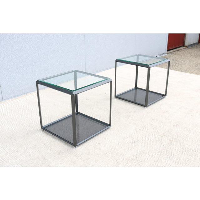 Italian Modern Ron Gilad for Molteni&C 45/Tavolino Square Glass Side ...