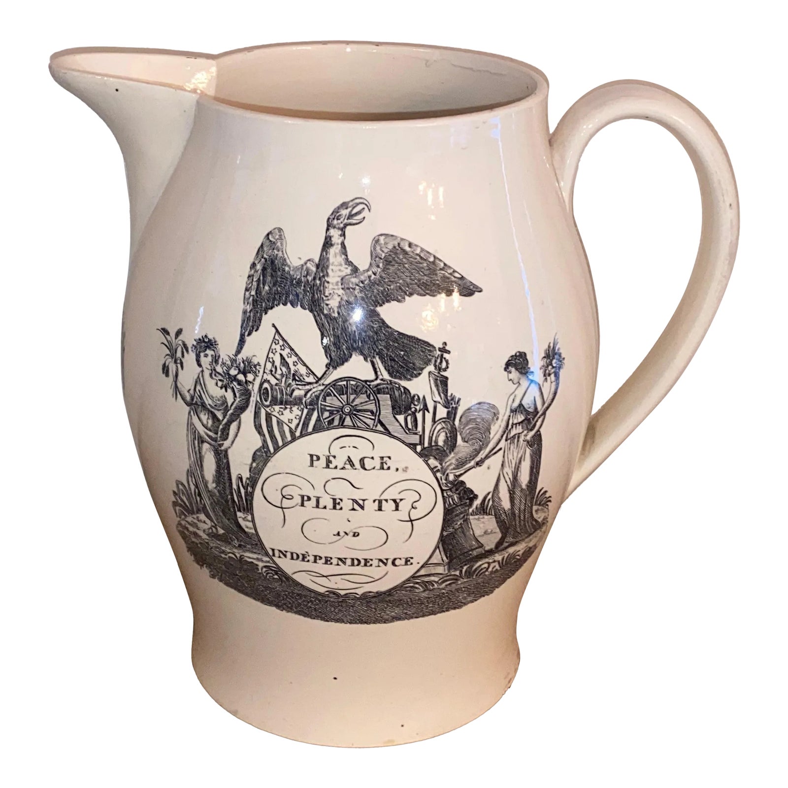 Early 19th Century Staffordshire Creamware Liverpool Pitcher With ...