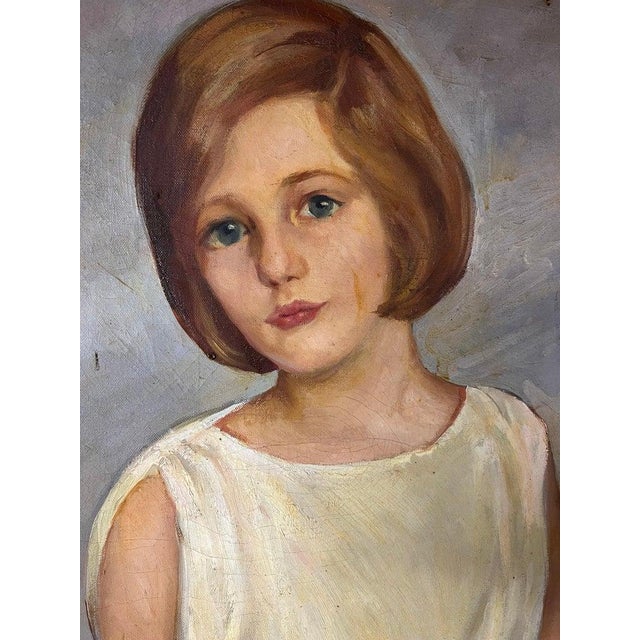 Life-Size Painting of Girl by the Sea | Chairish