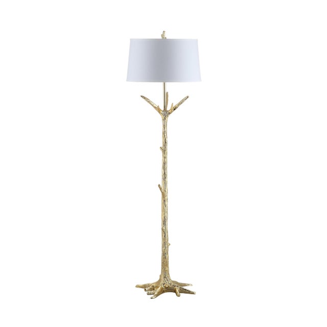 Modern Tree Floor Lamp - Gold | Chairish
