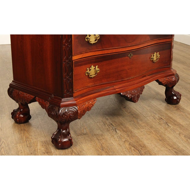 Chippendale Style Mahogany Ball and Claw Foot Chest of Drawers | Chairish