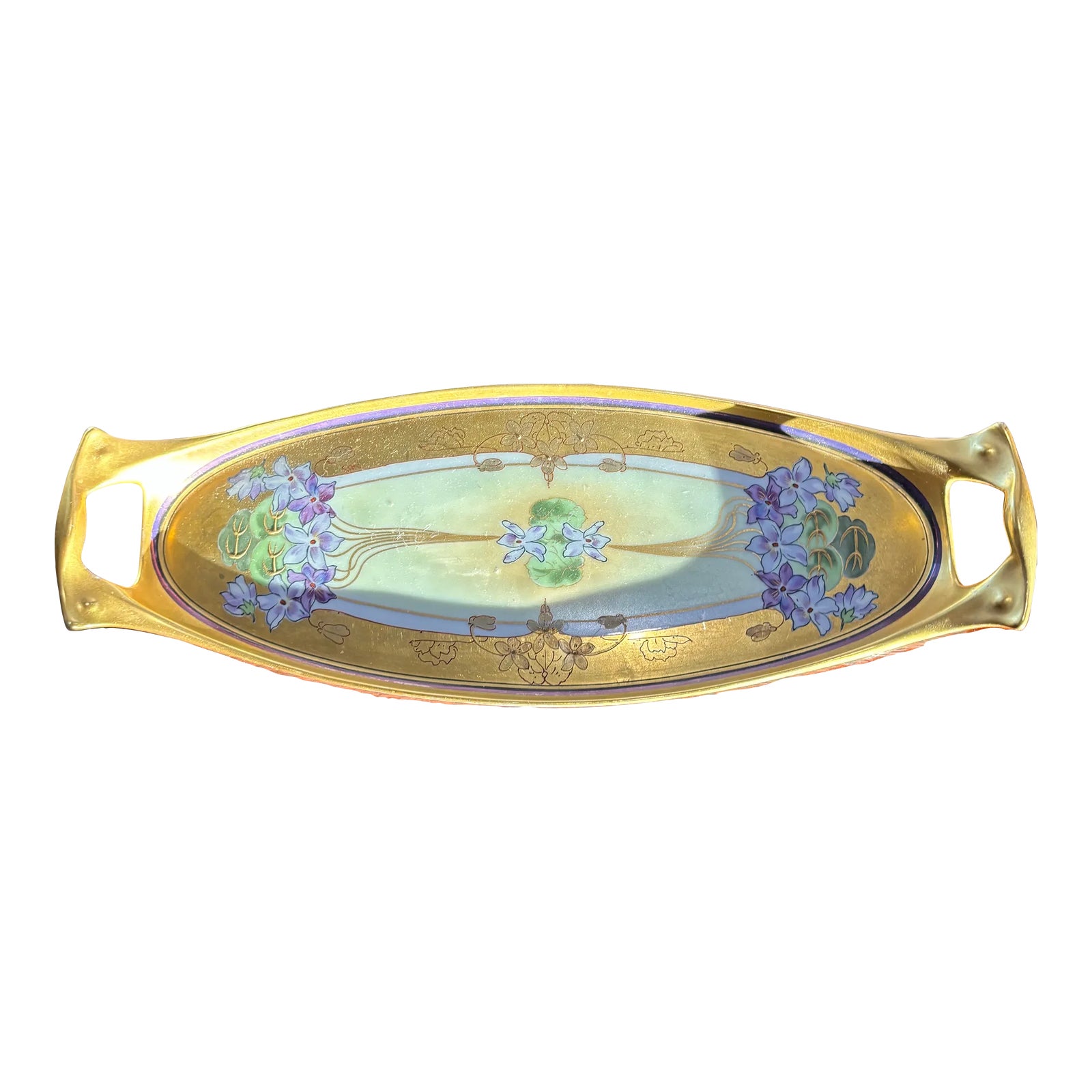 Antique Art Nouveau Pickard China Celery Dish | Chairish