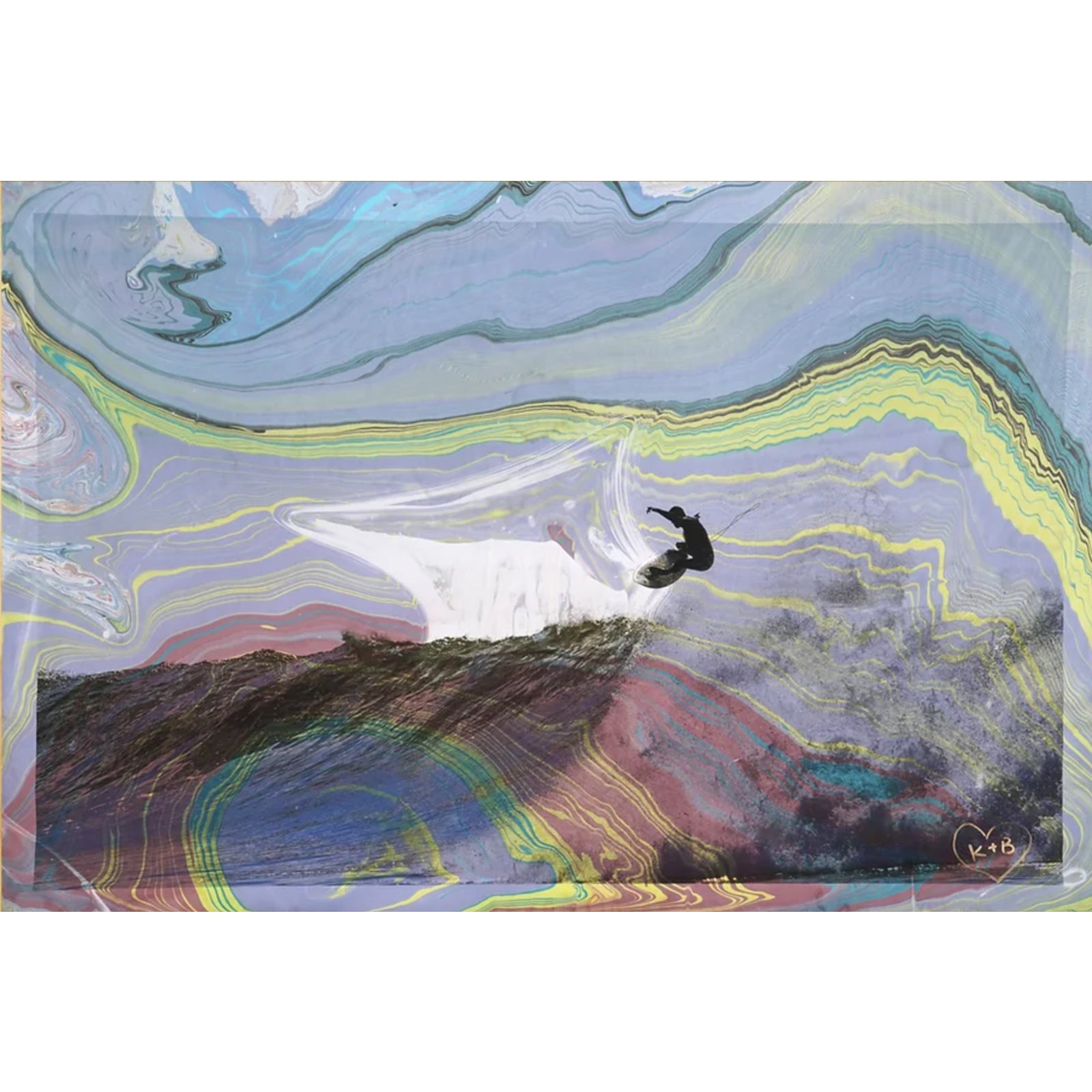 Stoke Mode (Unleashed) I Marbling & Photography, Ink on Archival Paper ...