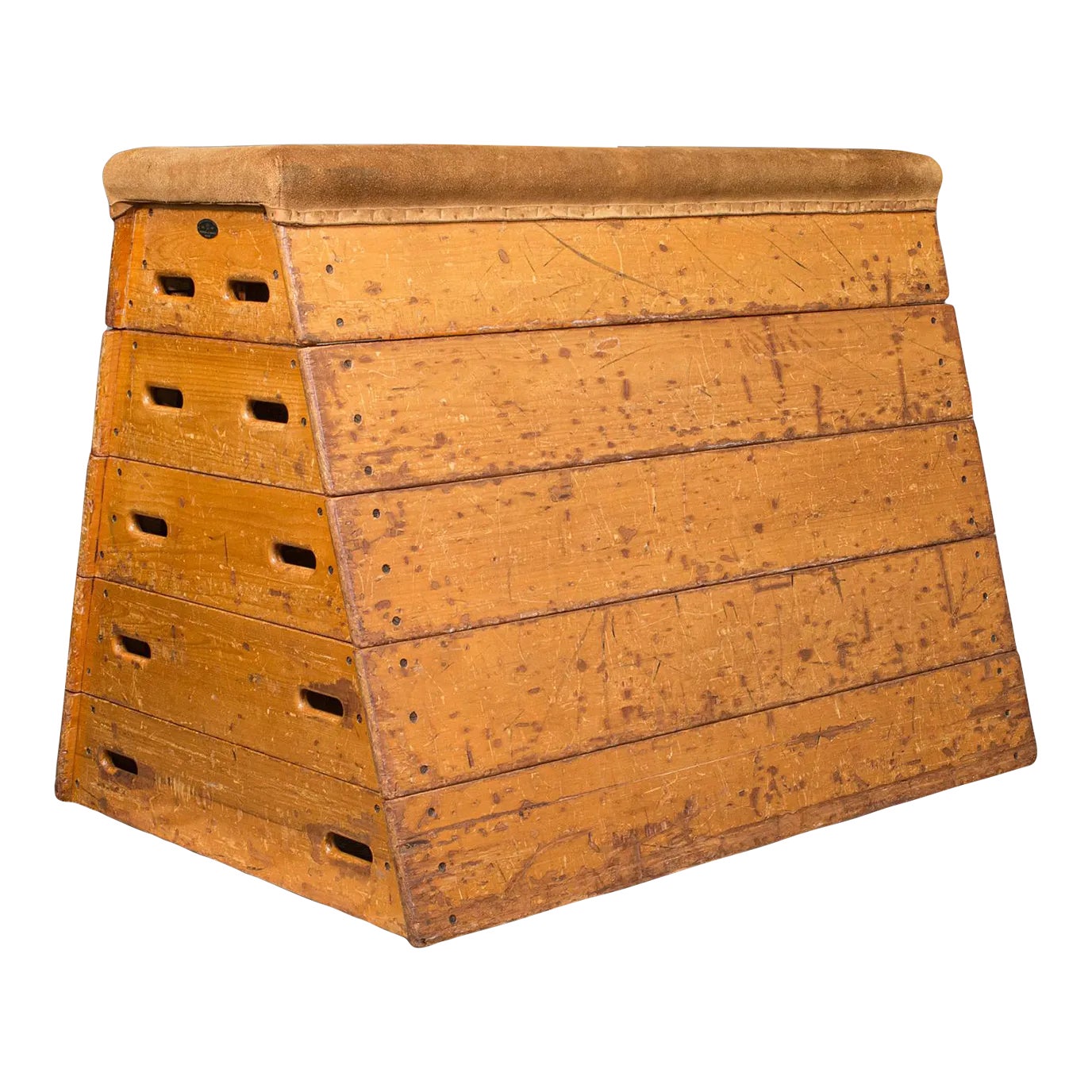 1960s Vintage English Beech Gymnastic Box Vault | Chairish