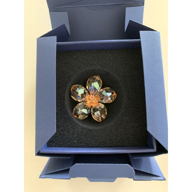 Contemporary Swarovski Crystal Paradise Flowers Diona Silk Moonlight Chairish