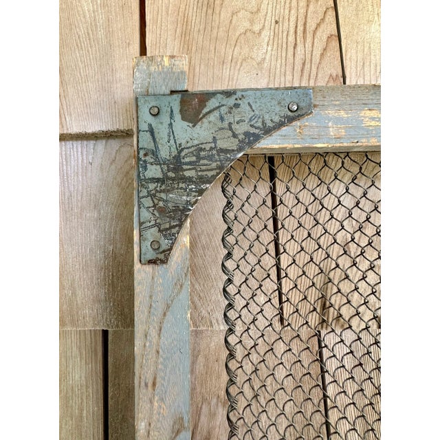 Antique Wood Framed Wire Crib Screen/Springs | Chairish