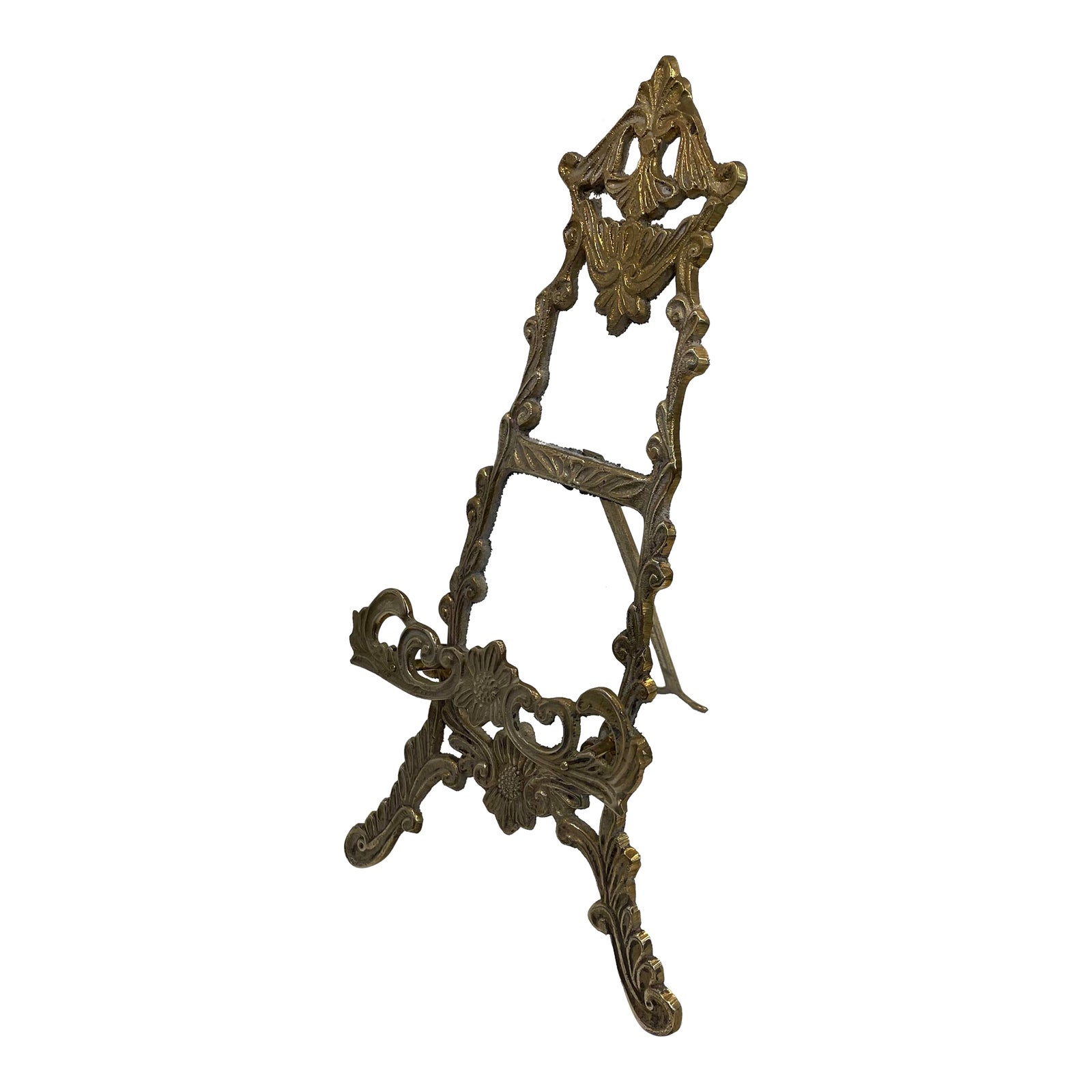 Vintage Brass Table Easel | Chairish