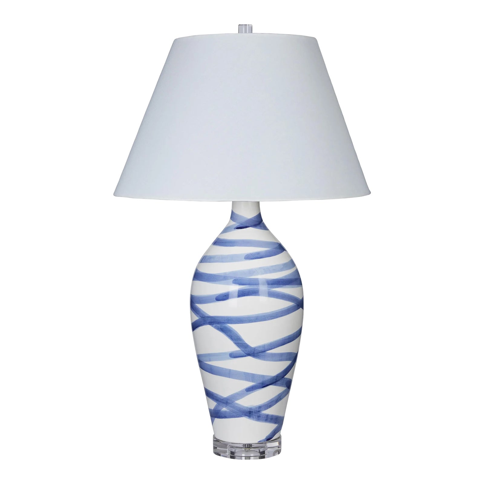 Bradburn Home 30" Blue Stratus Lamp | Chairish
