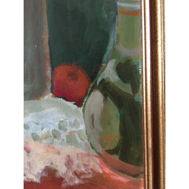 1970s Still Life Tablescape Acrylic Painting by Glo Sessions, Framed ...