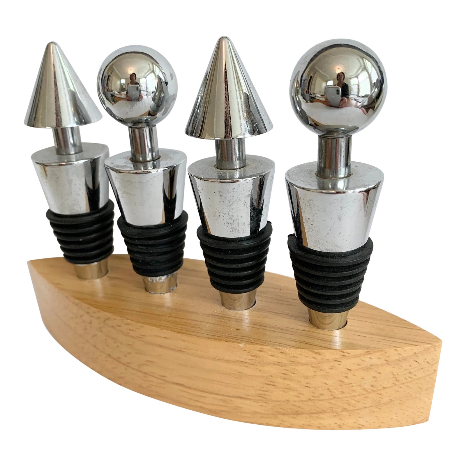 Postmodern Wine Stoppers - Set of 4 | Chairish