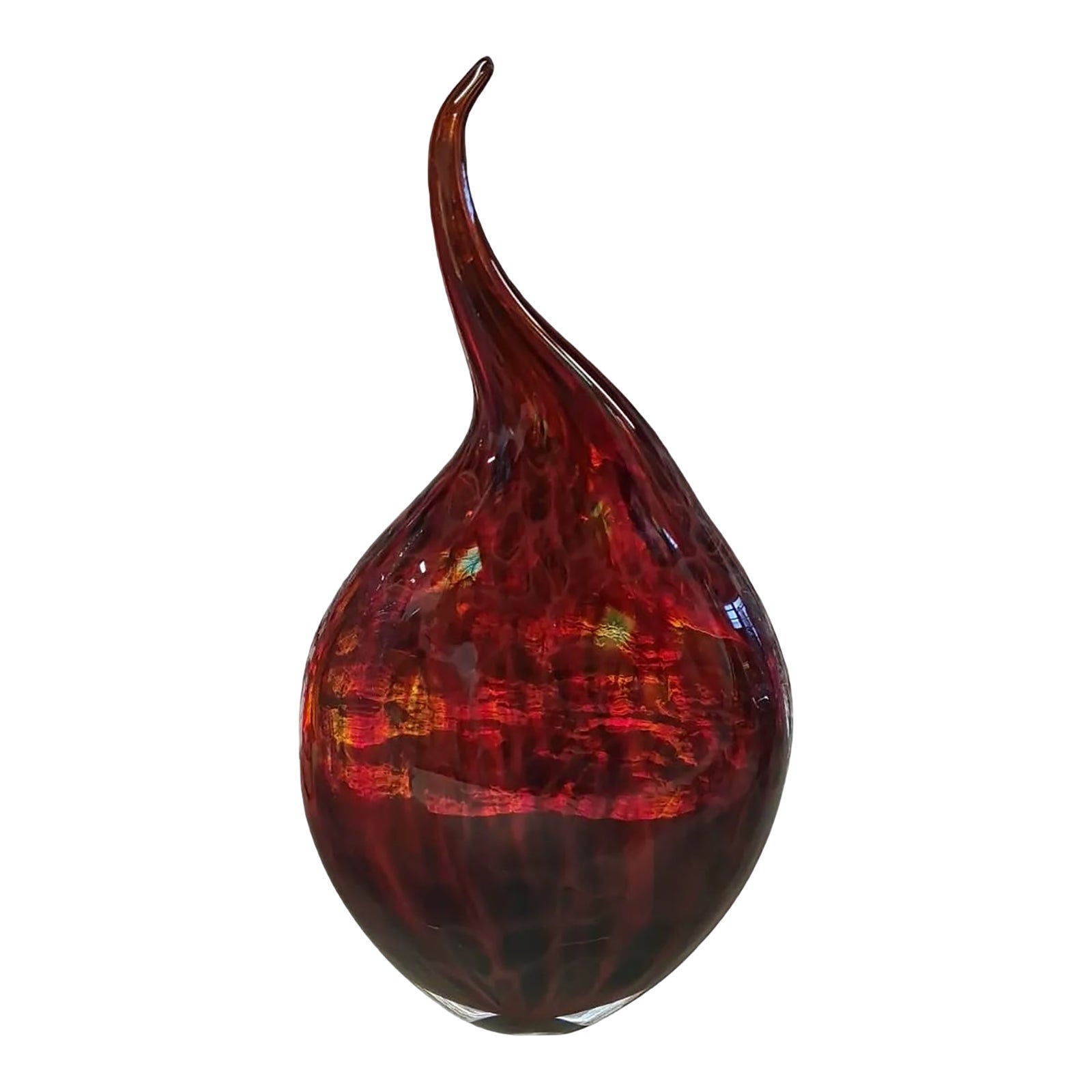 Murano Glass Murrine Vase | Red Mosaic Technique, Handmade in Italy ...