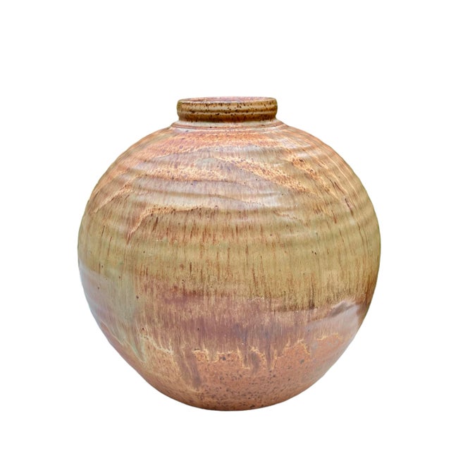 Vintage Studio Pottery Moon Pot | Chairish