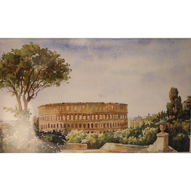 Colosseum Watercolor Painting