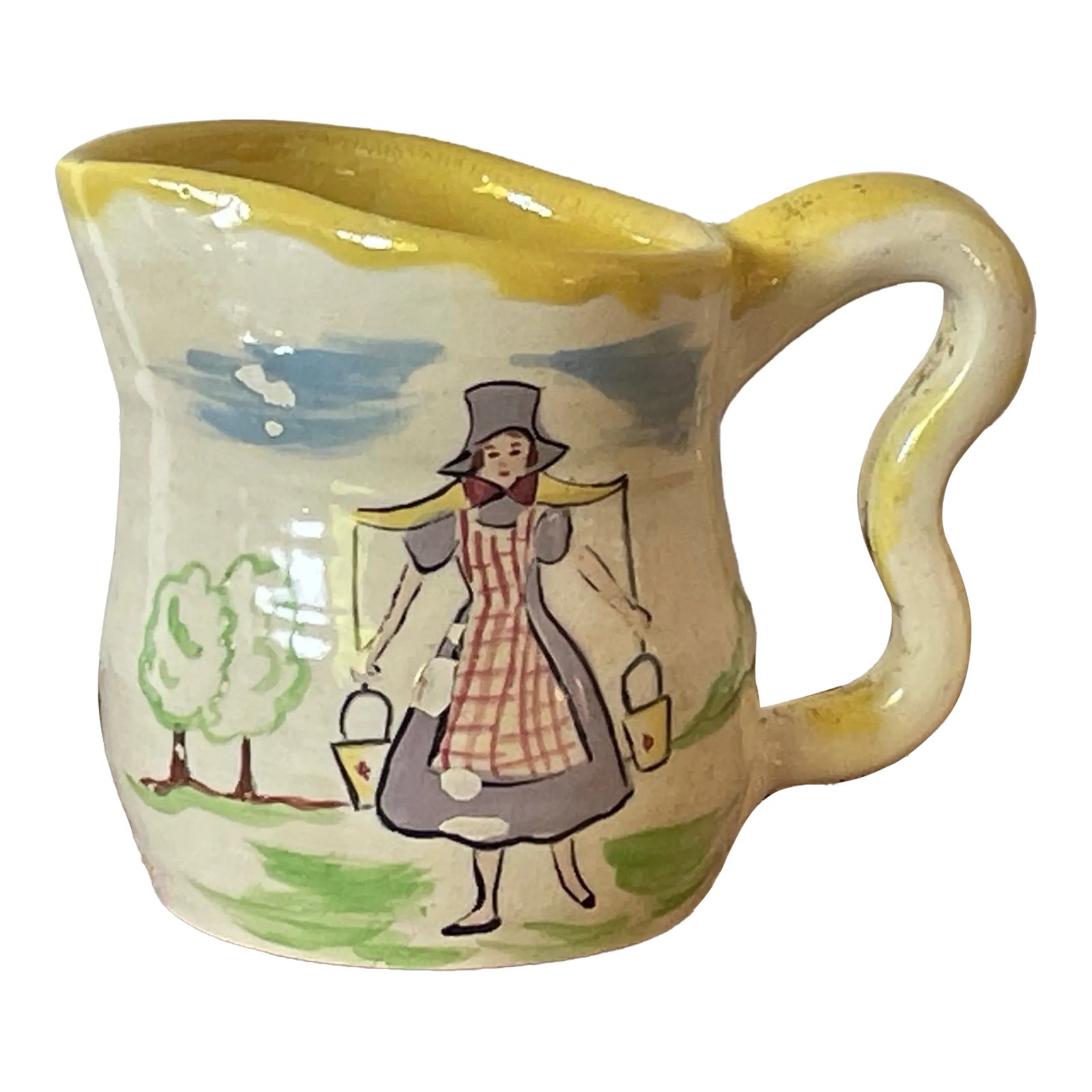 1950s Dutch Milk Maid Pitcher | Chairish