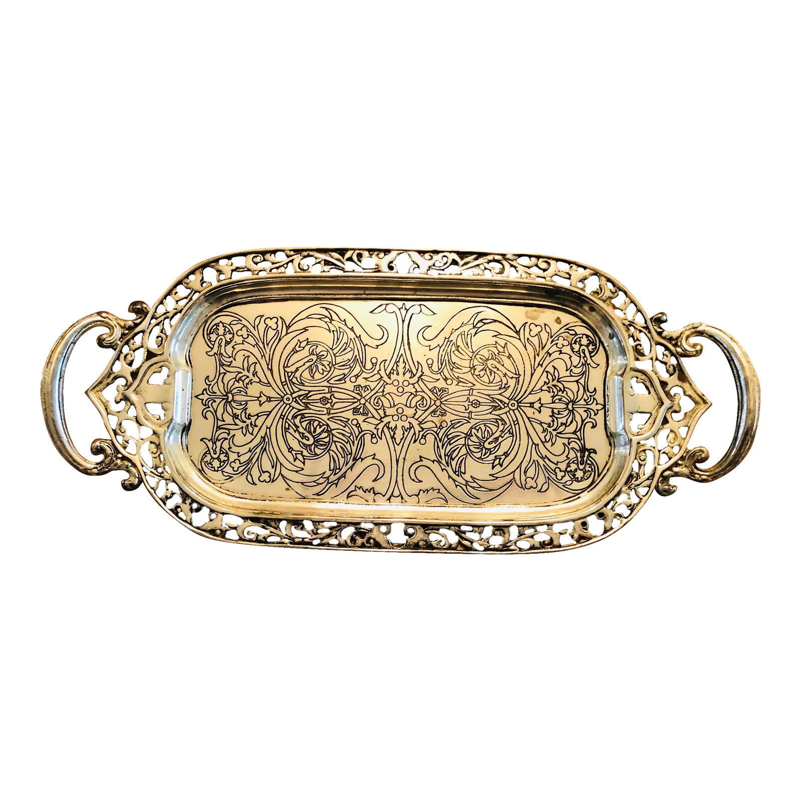 Mid 20th Century Castillian Tray, Made in India | Chairish