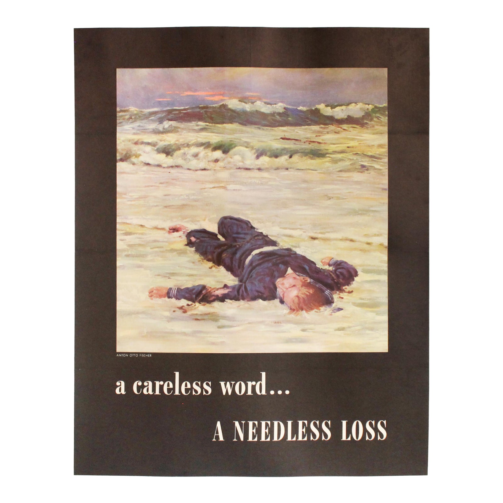 1943 Original American Propaganda Poster, a Careless Word... A Needless ...