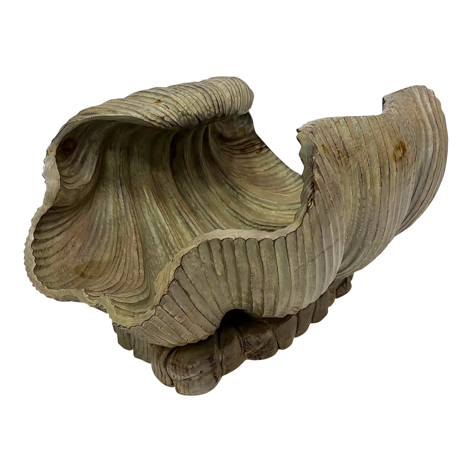 Vintage Italian Carved-Wood Grotto Shell Table Base Car-Touche, Serge ...