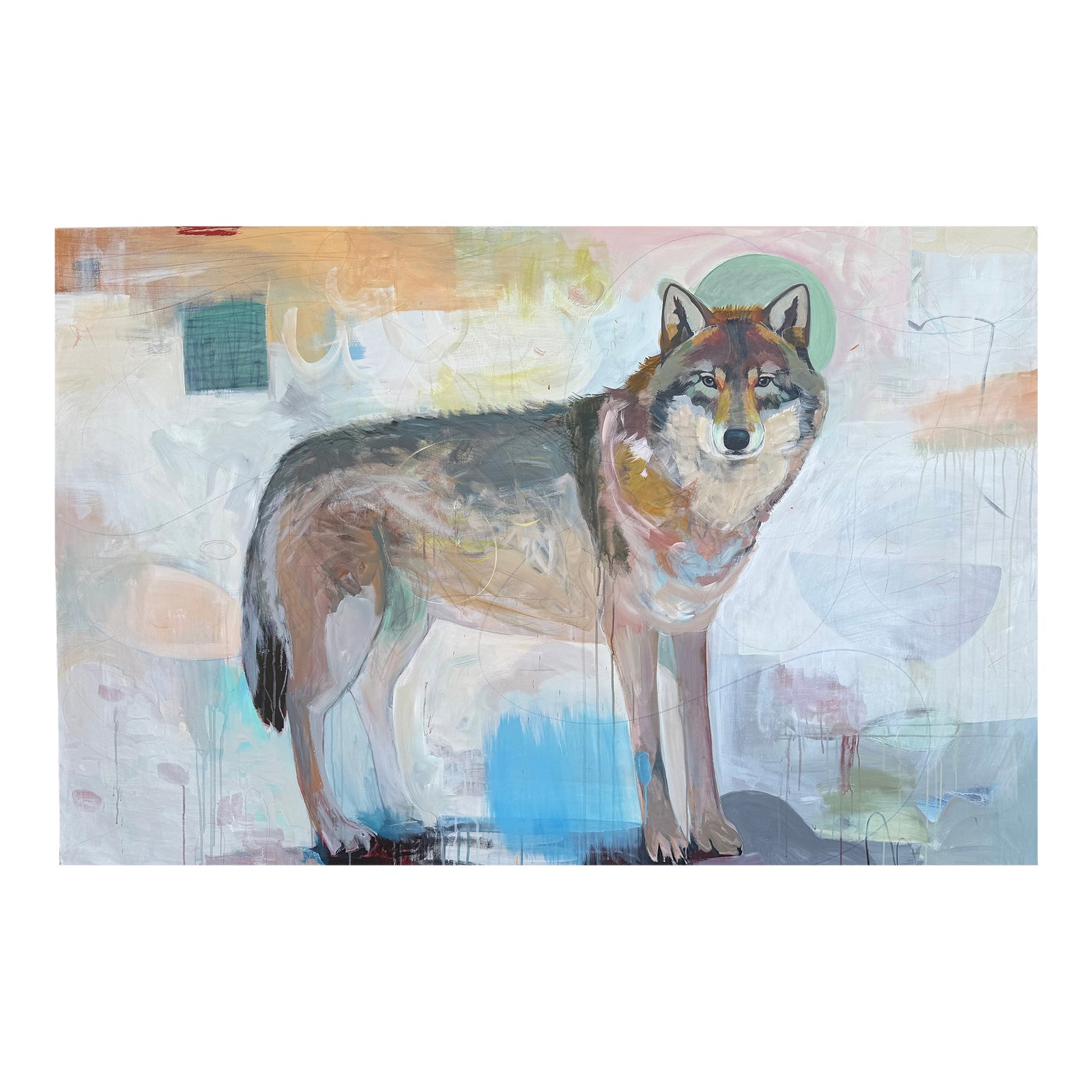 "Sentient Being 2" Wolf by LWren Walraven | Chairish