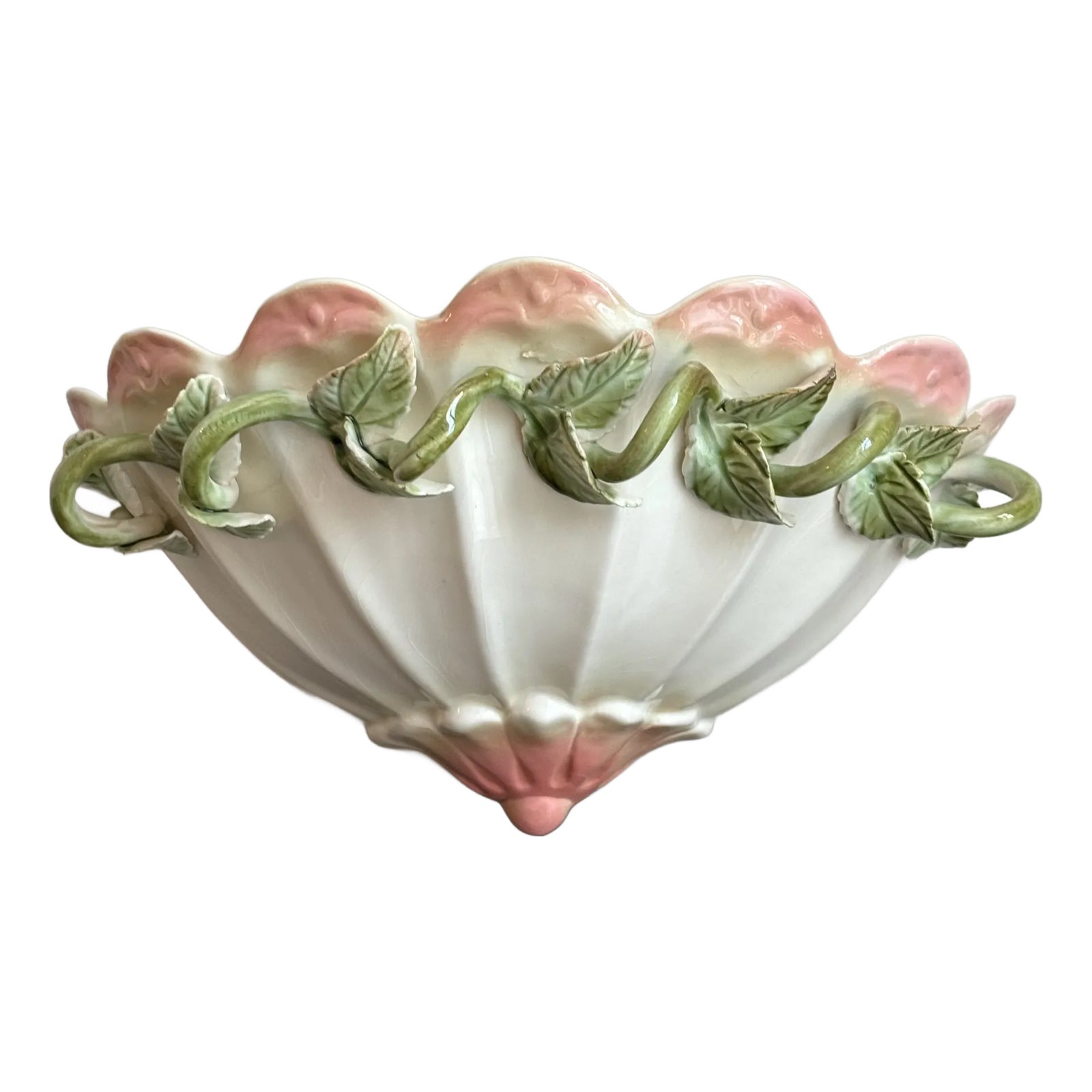 1950s Vee Jackson Pottery, California Porcelain Wall Pocket | Chairish