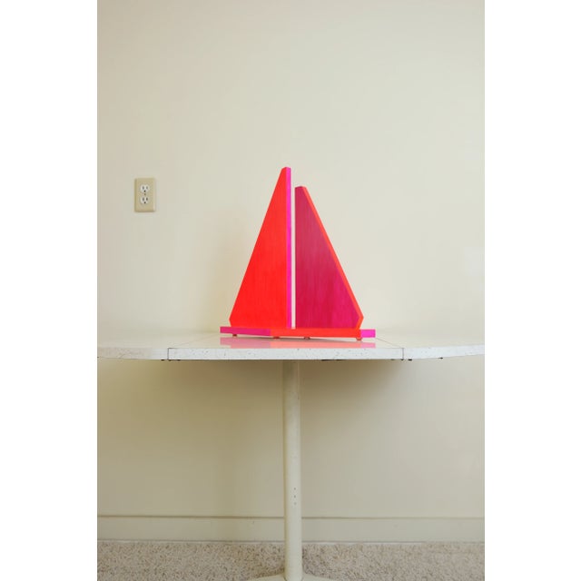 Contemporary Abstract Sailboat Sculpture | Chairish