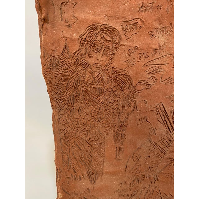 Terracotta Sketch Comic Book Panels | Chairish