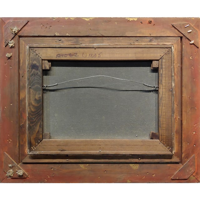 J. Brown 1920s Tranquil Seashore Scene With Human Activities - Oil ...