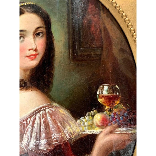 Mid-19th Century Oil on Canvas, "Holding the Keys", English | Chairish