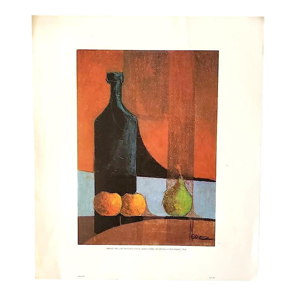 1970s Still-Life Lithograph Print "Marlez – Still Life Fruits and ...
