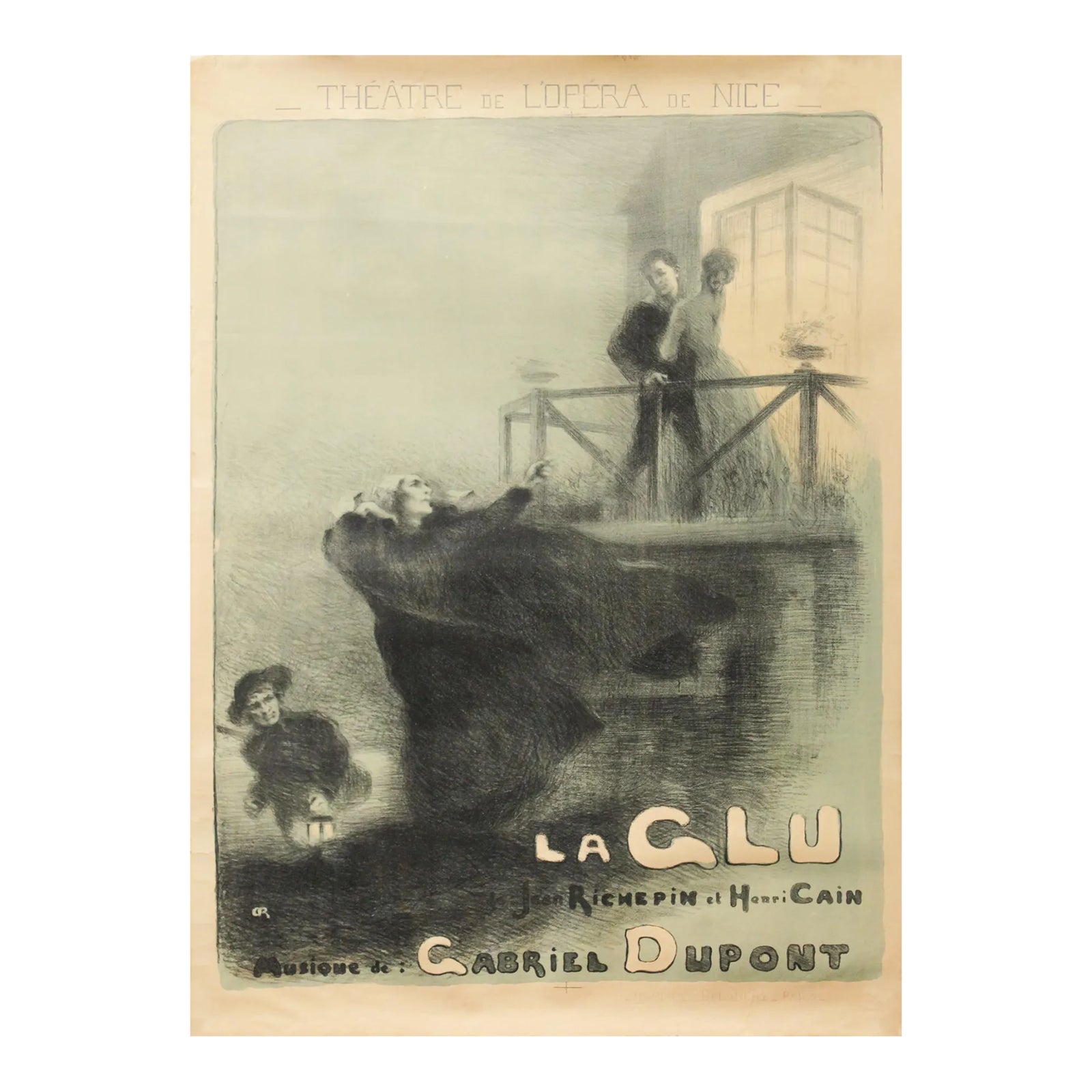 1910 French Opera Poster - "La Glu", Théâtre De L'Opéra De Nice | Chairish