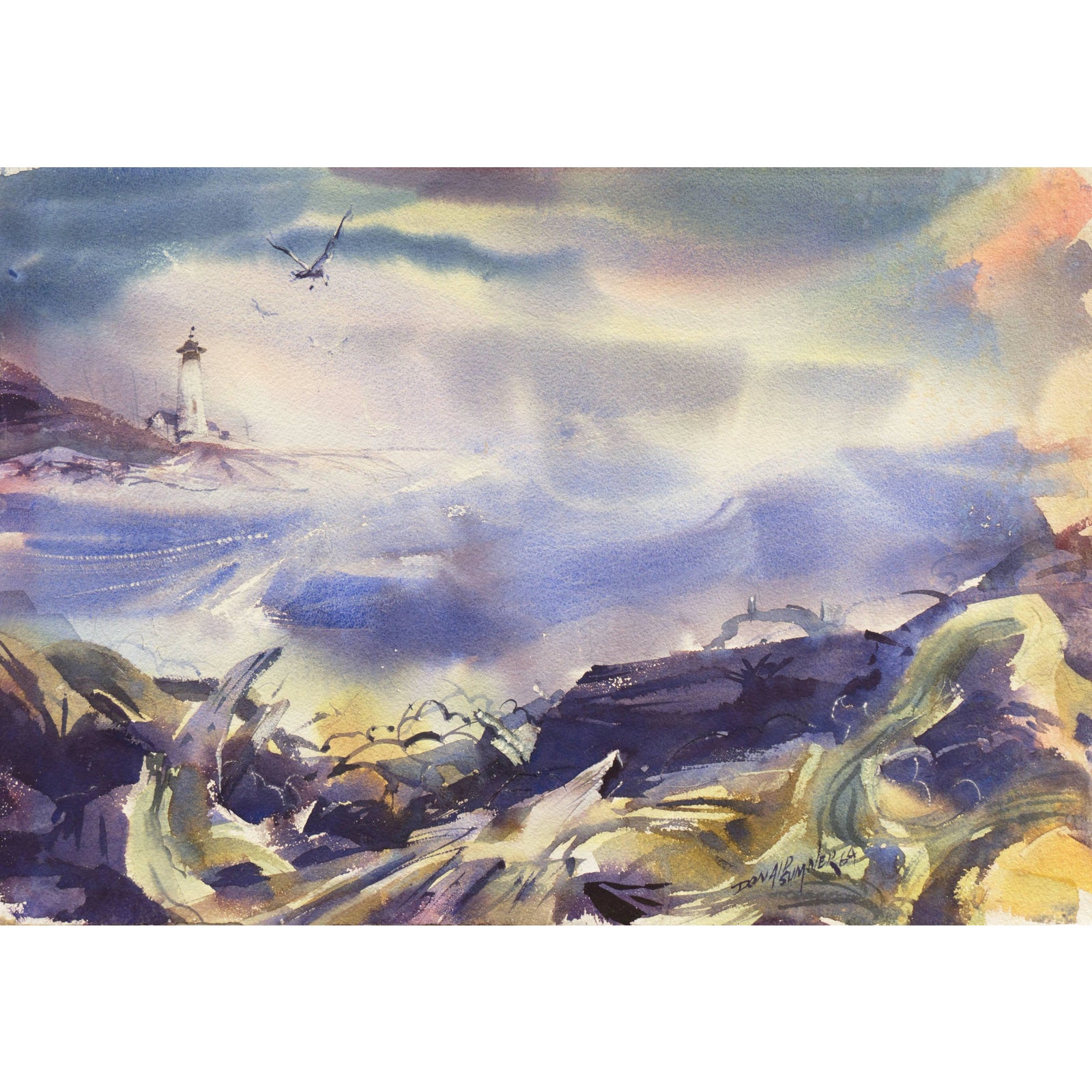 'After the Storm' by Donald Sumner, 1964; Impressionist Watercolor ...