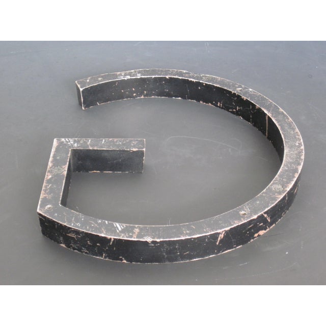 Vintage Weathered Metal Letter G Wall Emblem | Chairish