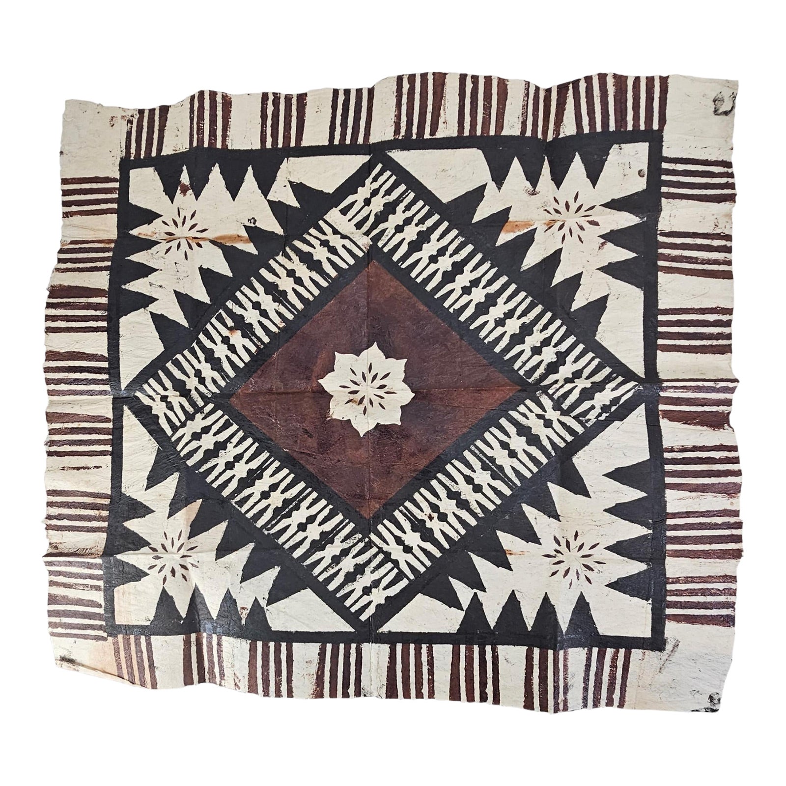 Mexican Papel Amate Bark Woven Paper Indigenous Wall Boho Art | Chairish