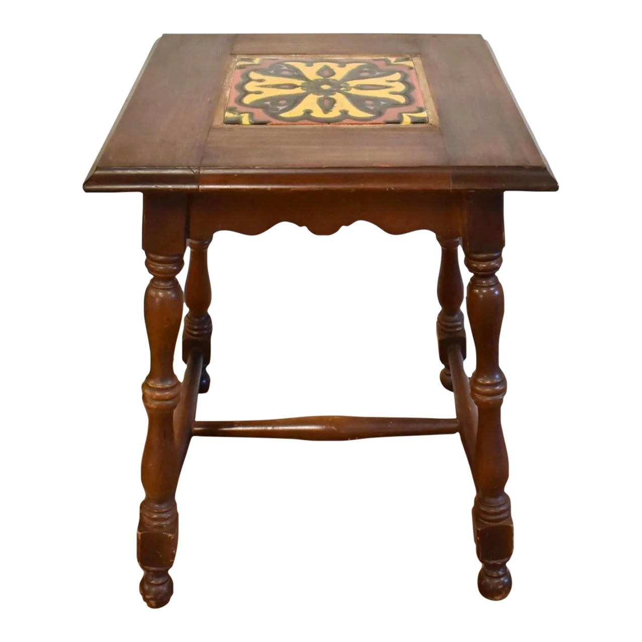1940s California Catalina Style Tile Top Table | Chairish