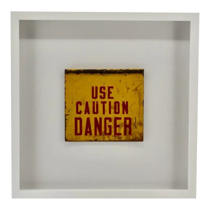 Real Vintage, "Danger" Sign, Framed | Chairish