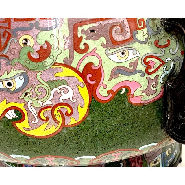 20th Century Chinese Archaic Style Cloisonné Censor | Chairish