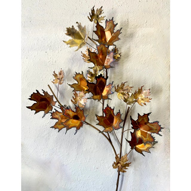 1971 Copper Maple Leaf Sculpture by C Jere | Chairish