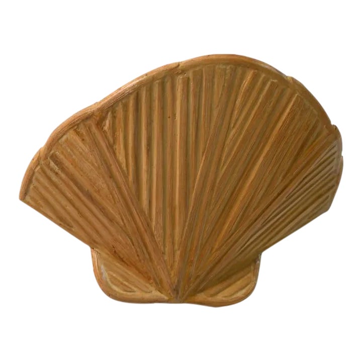 Mid-Century Modern Clam Shell Pencil Reed Wall Lamp | Chairish