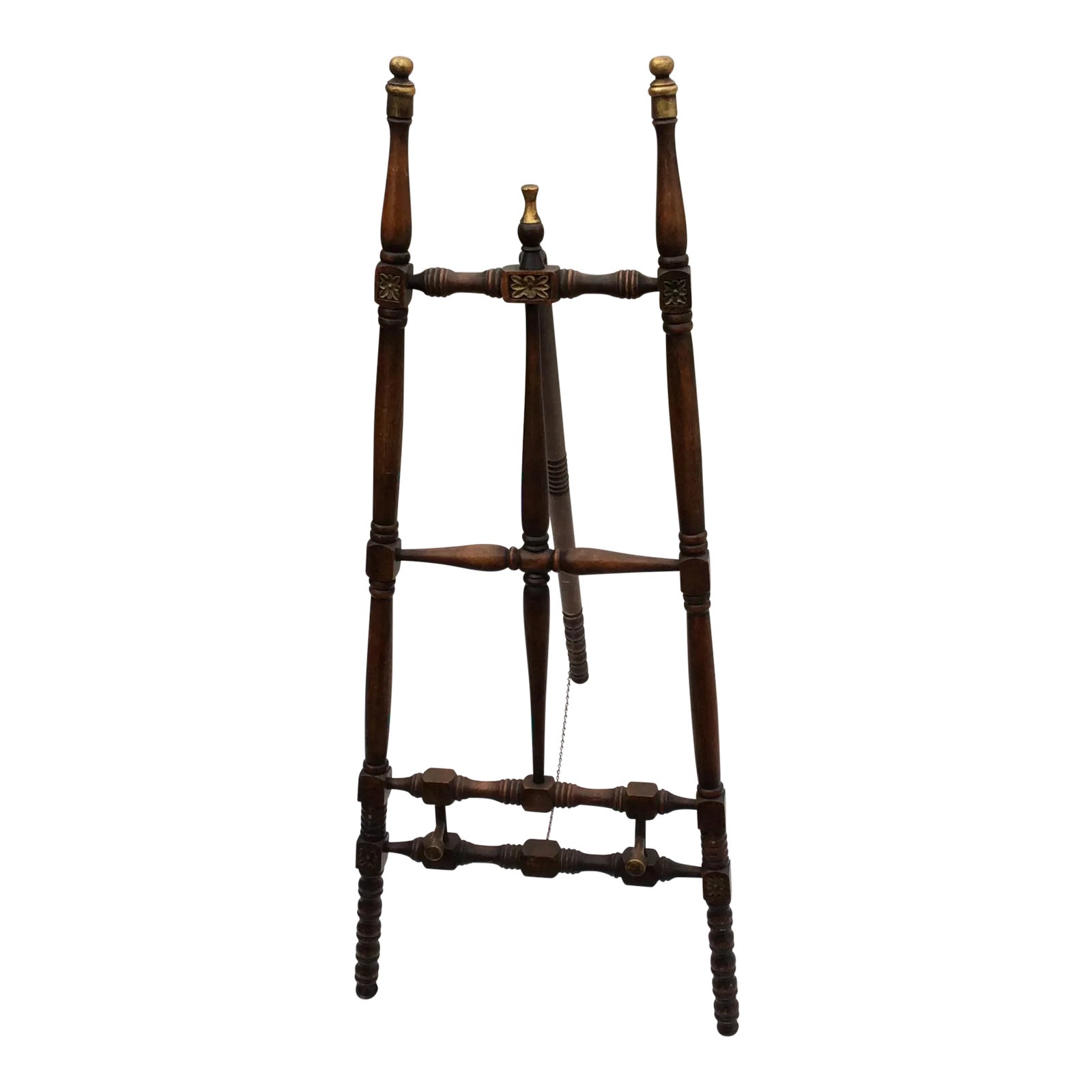 Vintage Carved Detail Folding Easel | Chairish