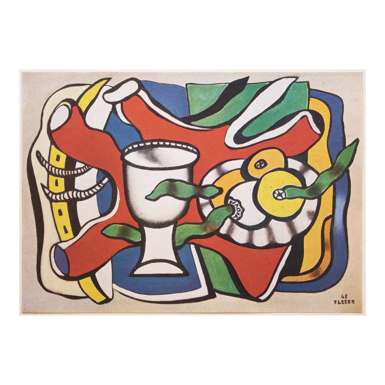 1948 After Fernand Léger, "Still Life With a White Vase" First Edition ...
