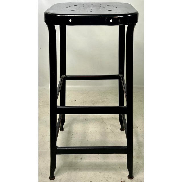 Vintage Industrial Tall Metal Stool | Chairish