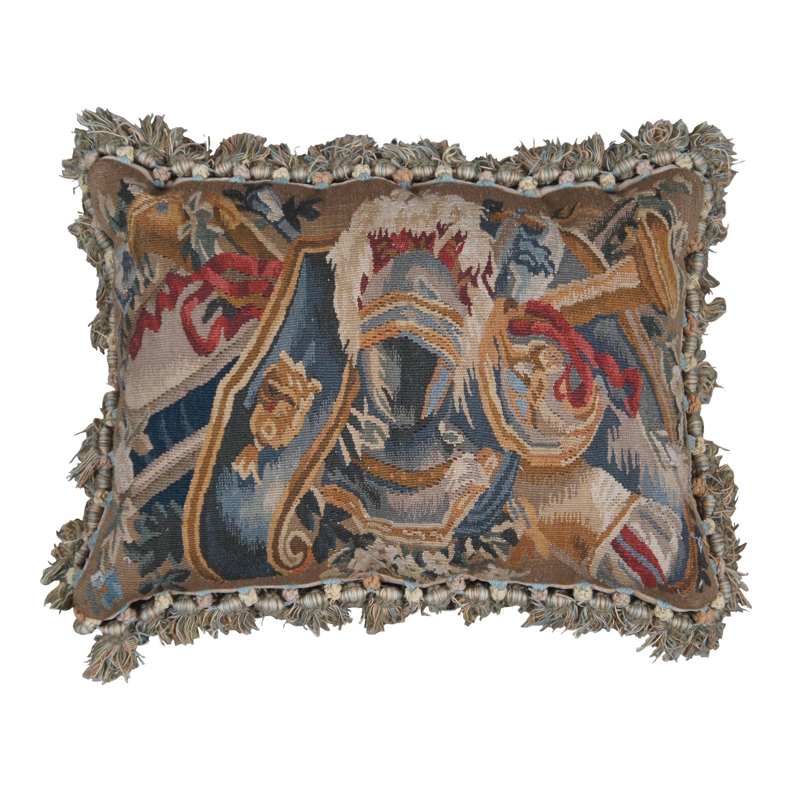 Mid 20th Century Down Filled Knight in Armor Heraldic Embroidered ...