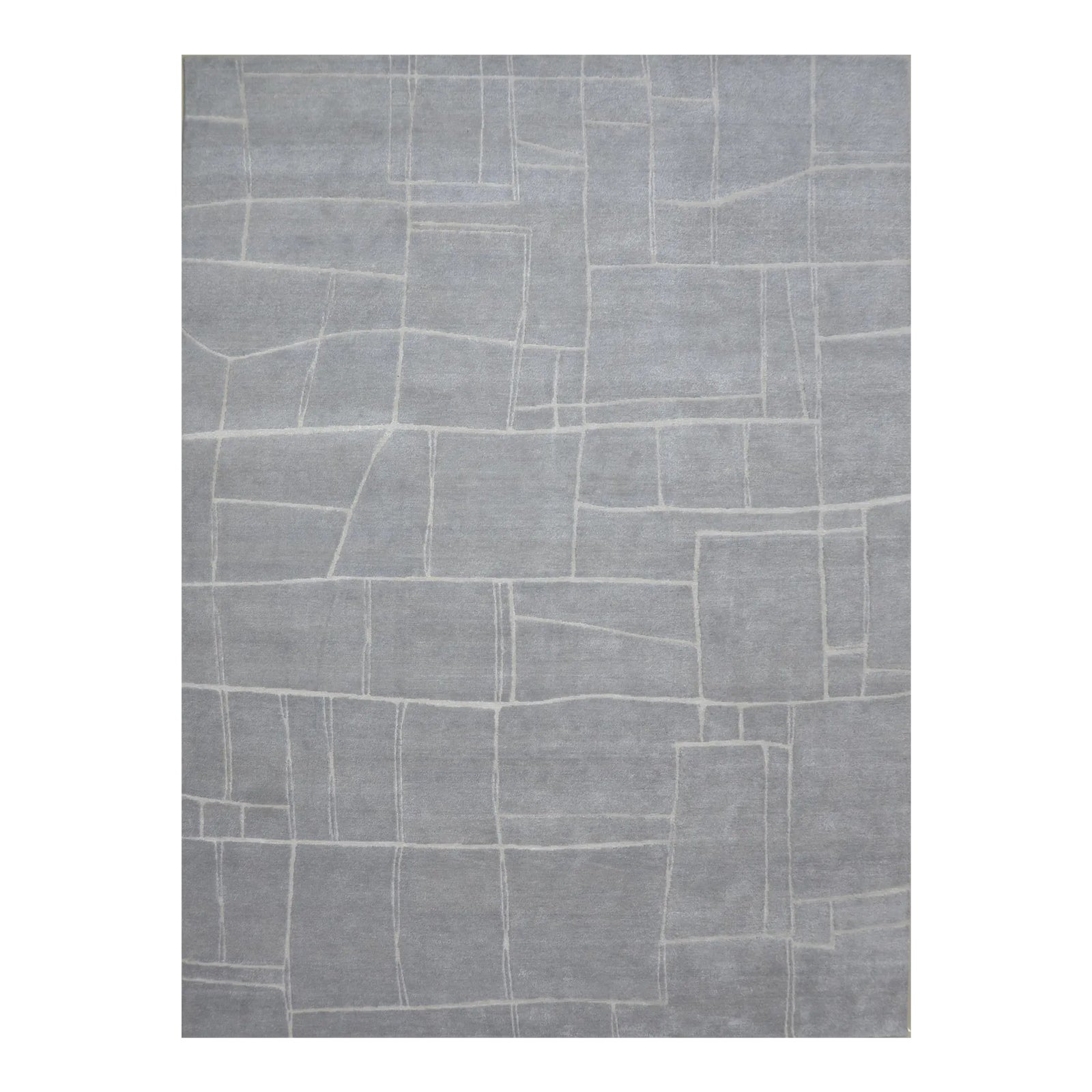 Hand Knotted Modern Wool Rug. 08'01" X 10'03" | Chairish