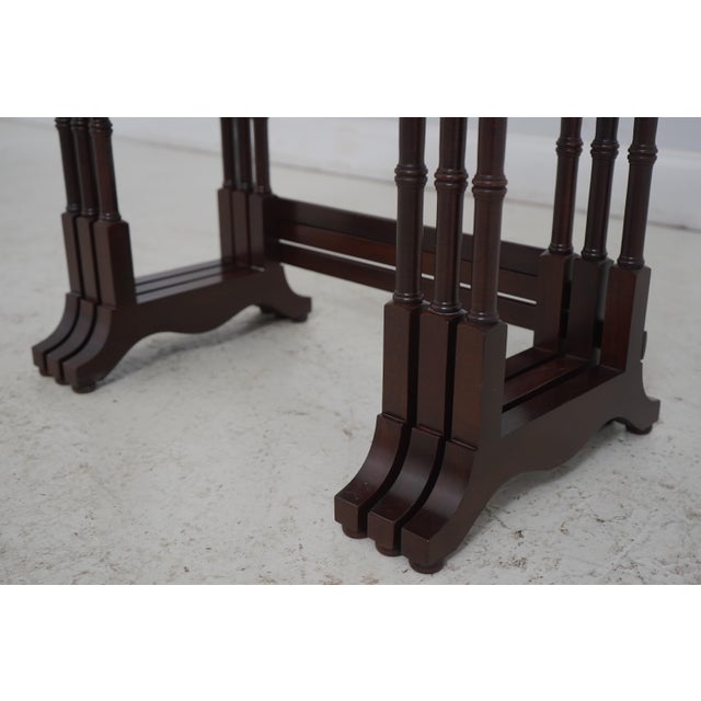 Ethan Allen Georgian Court Cherry Nesting Stack Tables | Chairish
